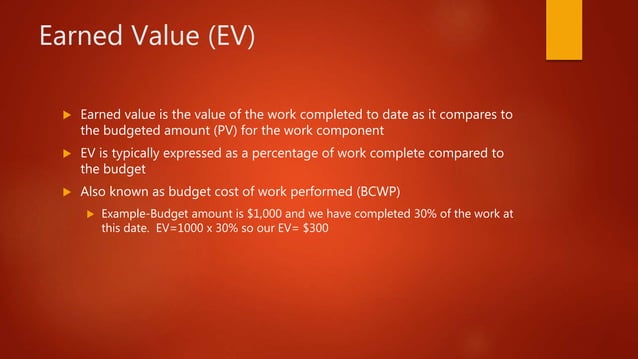 Earned Value Analysis | PPTX | Stocks and Bonds | Personal Investing