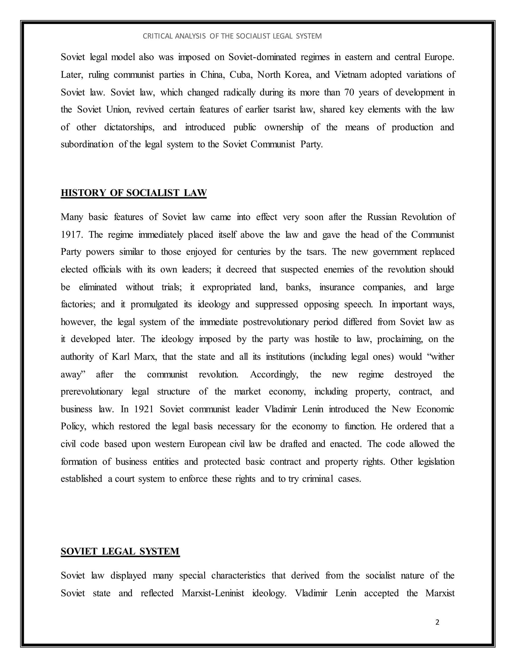 socialist law | DOCX