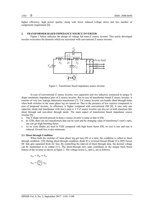 Performance Evaluation of Dynamic Voltage Restorer Based on Transformer-based Z Source Inverter ...