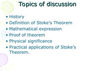 Stokes theorem studies and problems and solutions | PPT