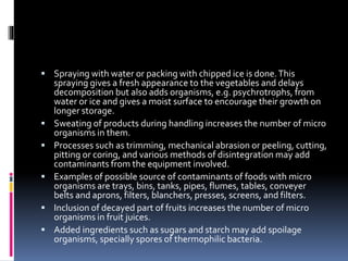 Spoilage of fruits and vegetables | PPTX