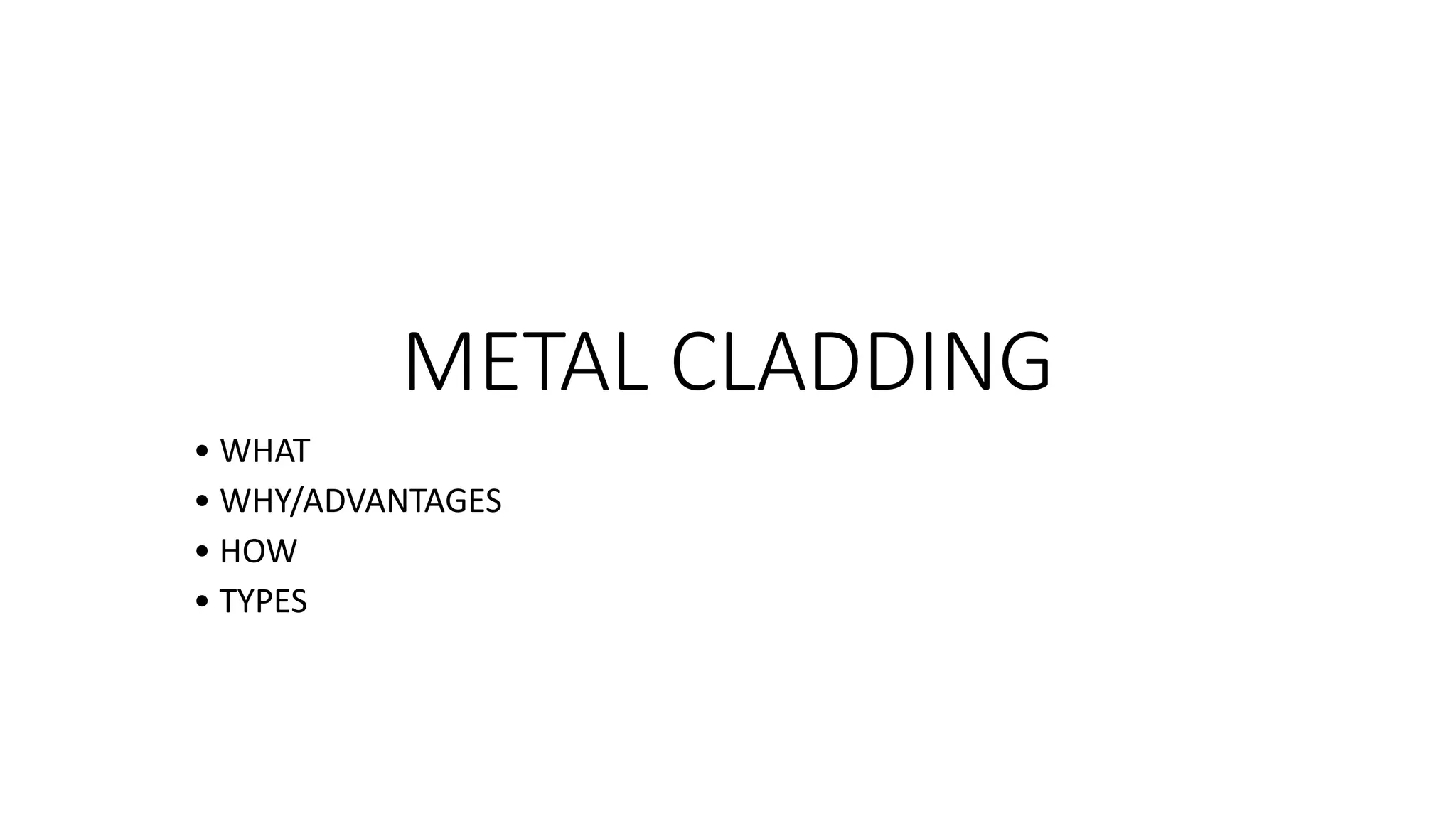 metal cladding | PPTX
