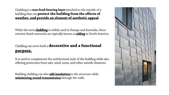 metal cladding | PPTX