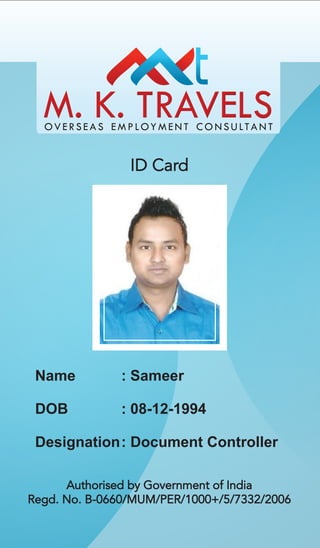 SAMEER DOCUMENT CONTOLLER ID | PDF