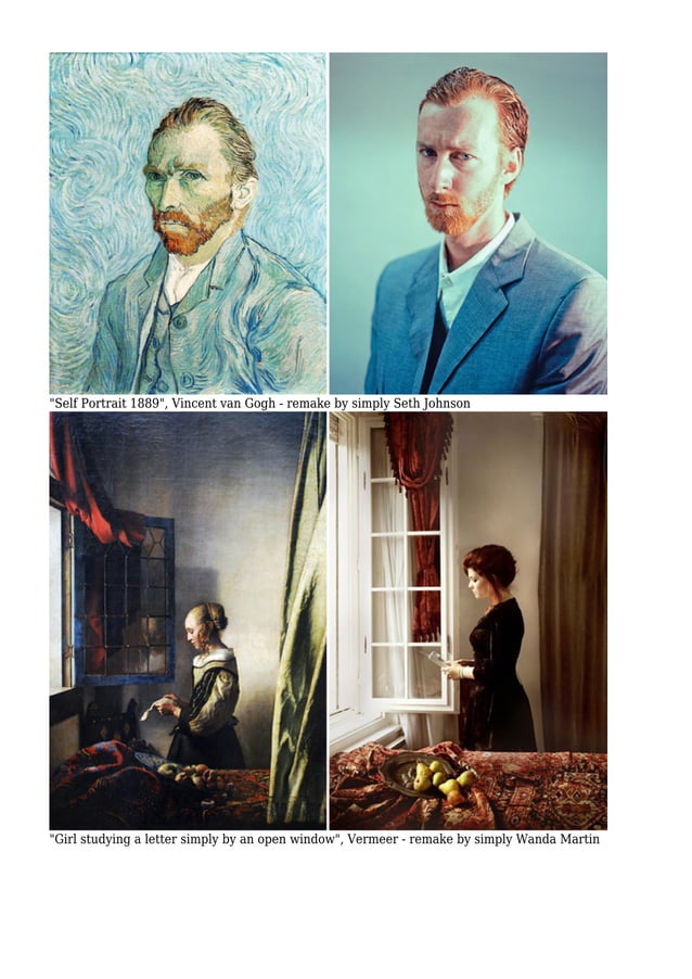 22 famous paintings revisited as photographs | Just something (creative ...