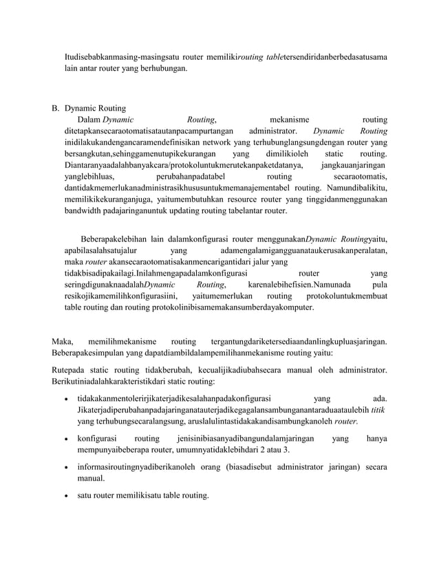 Mekanisme Routing | DOCX