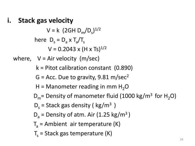 STACK ANALYSIS MONITORING STACK S AMPLING | PPT | Chemistry | Science
