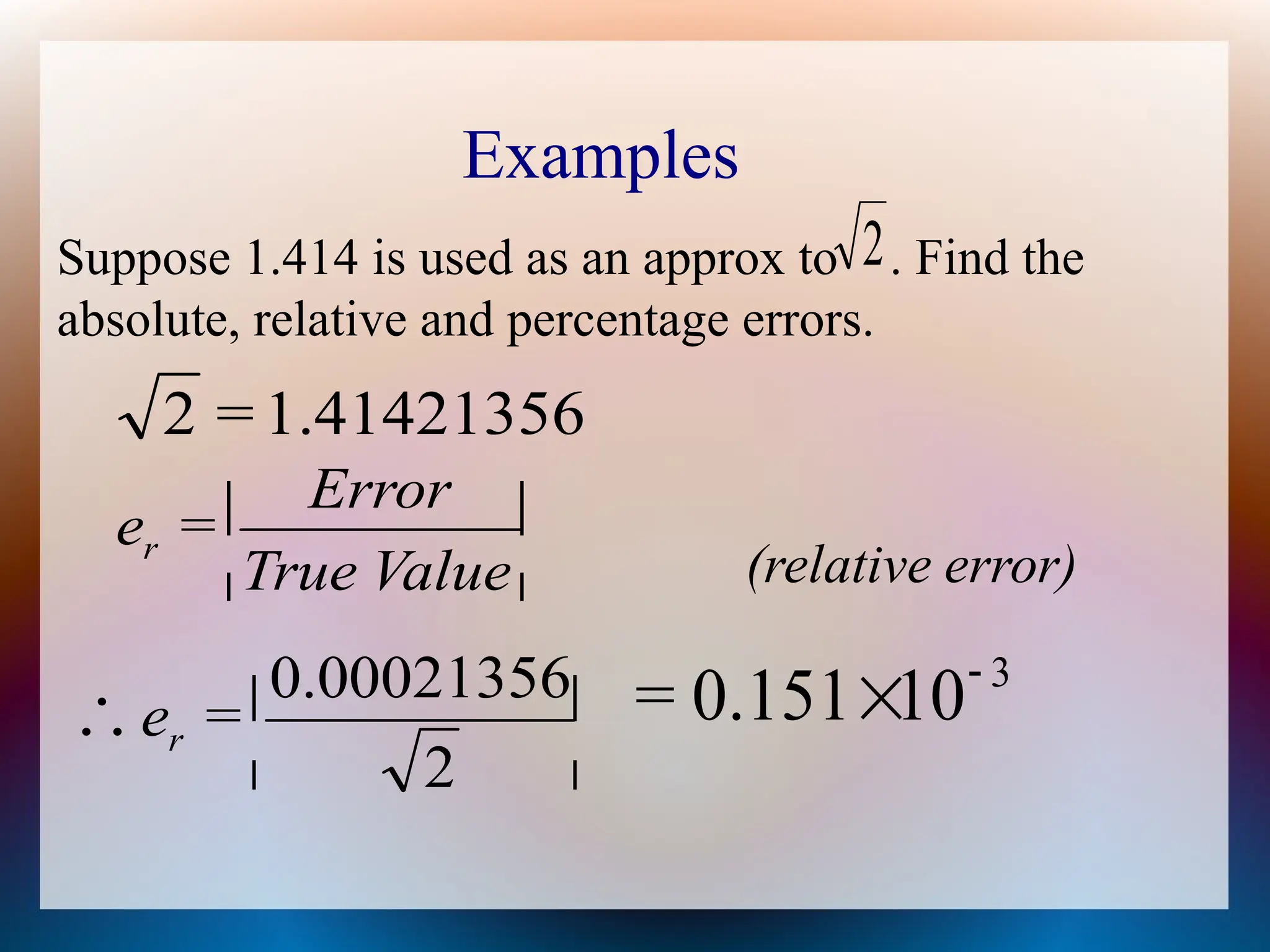 Error Analysis In Measurement Course Ppt