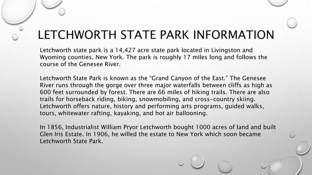 Letchworth state park | PPTX