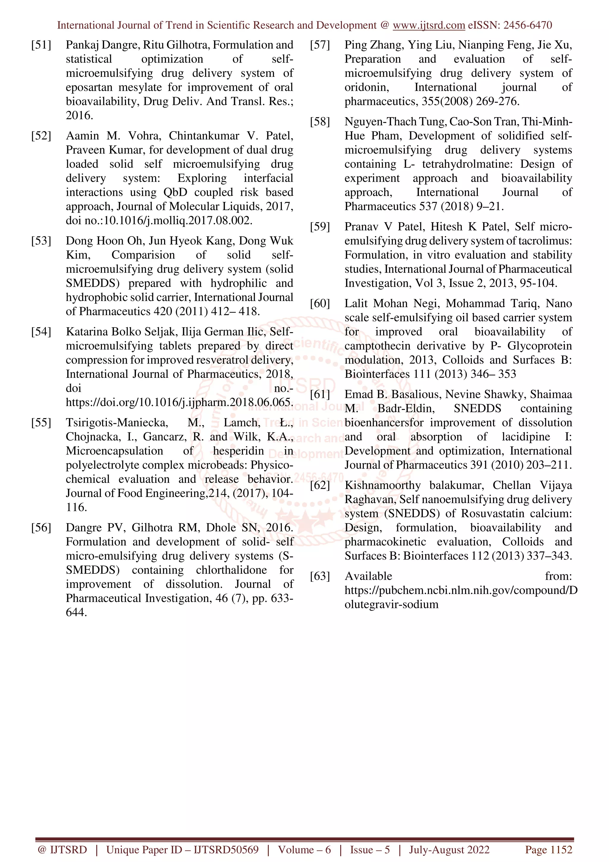Formulation Development And Evaluation Of Self Nano Emulsifying Drug Delivery System Of