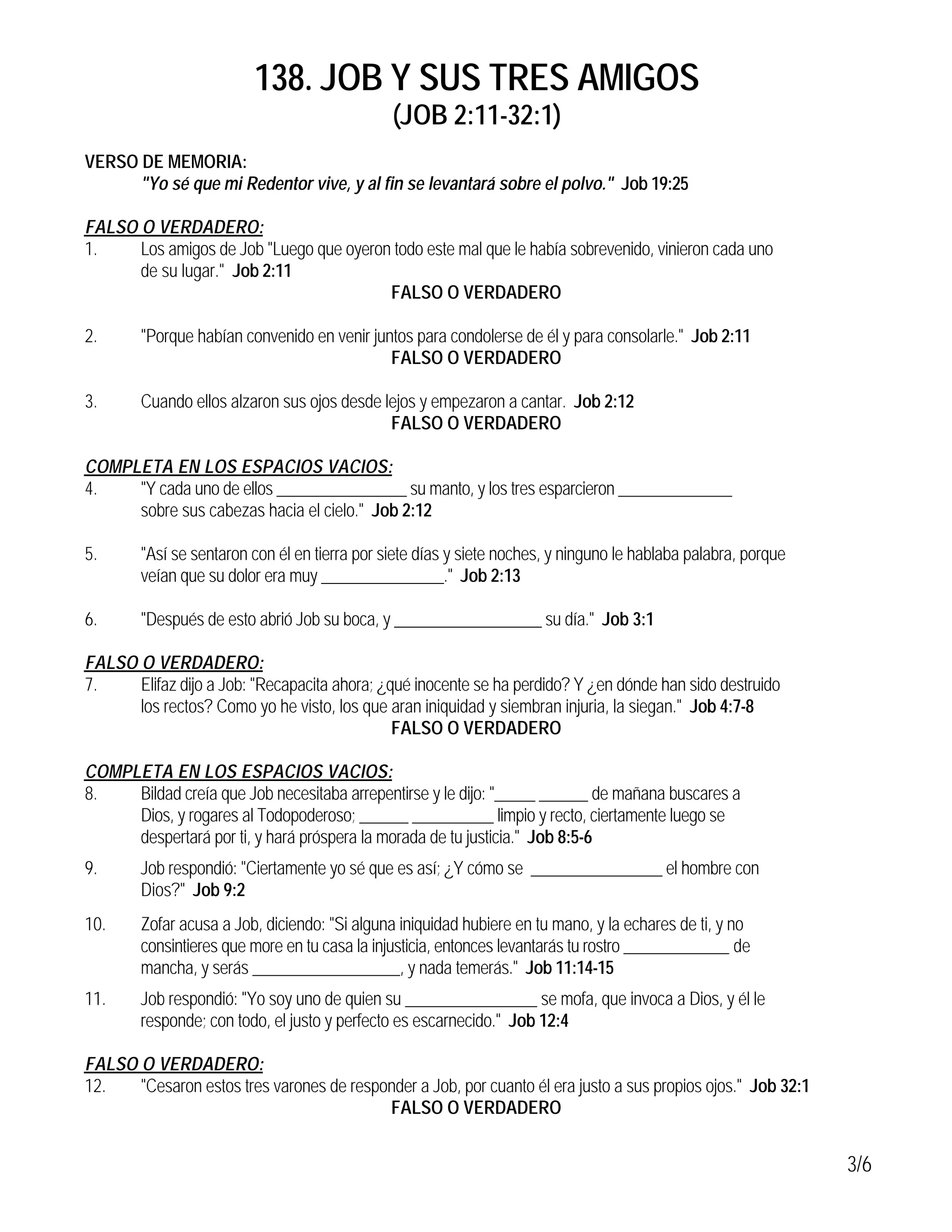 138 job y sus tres amigos | PDF