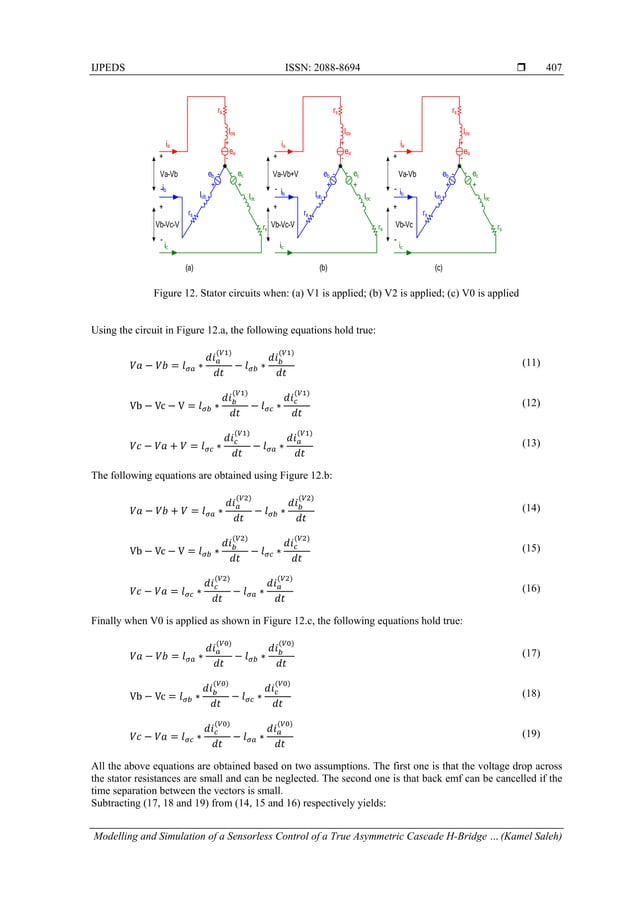 Modelling and Simulation of a Sensorless Control of a True Asymmetric Cascade H-Bridge ...