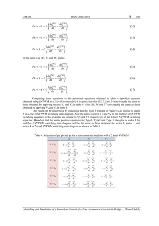 Modelling and Simulation of a Sensorless Control of a True Asymmetric Cascade H-Bridge ...