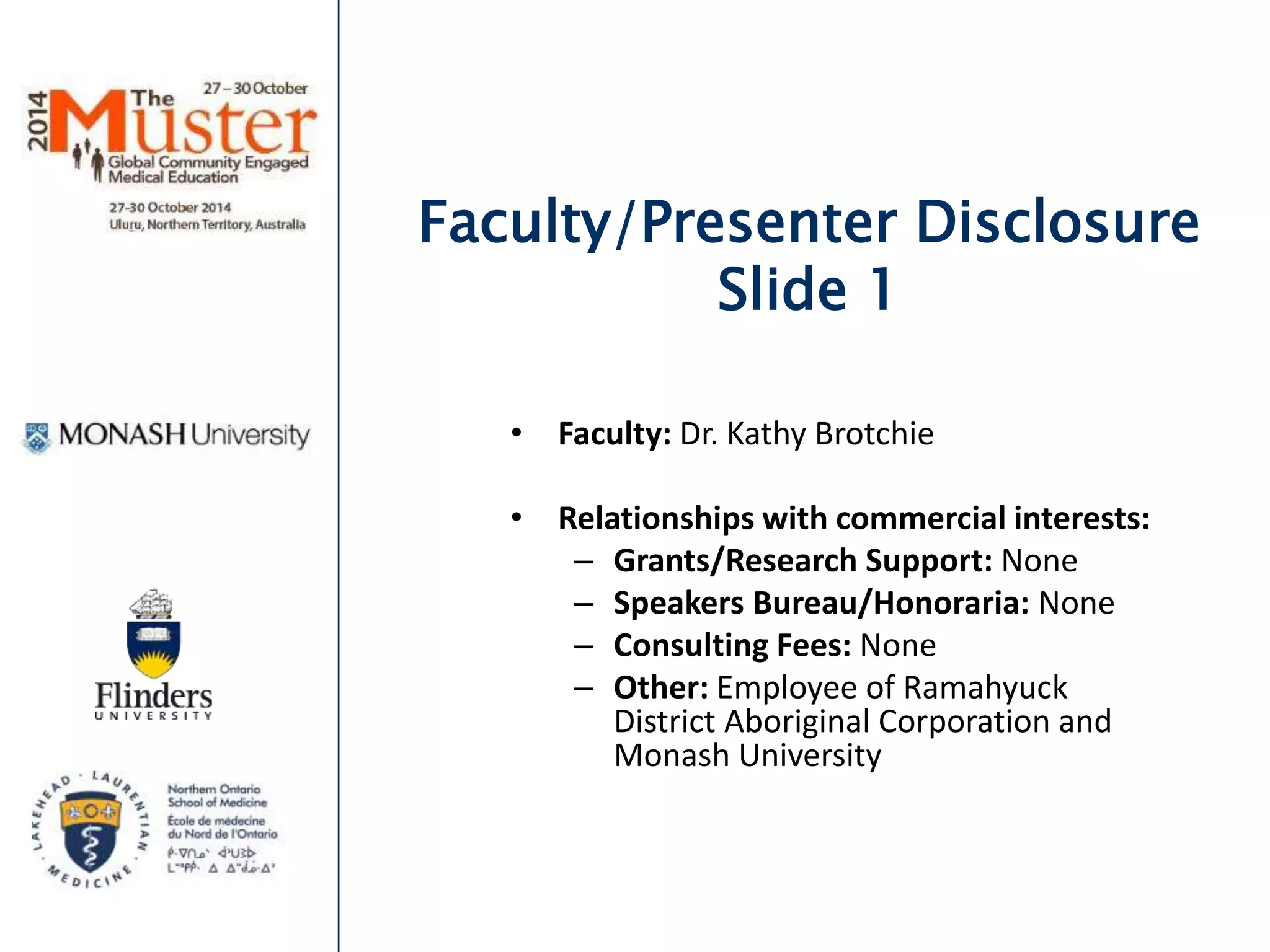 138 muster2014 Brotchie | PPT