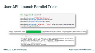 Parallel Ablation Studies for Machine Learning with Maggy on Apache Spark | PDF