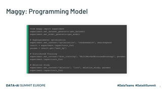 Parallel Ablation Studies for Machine Learning with Maggy on Apache Spark | PDF