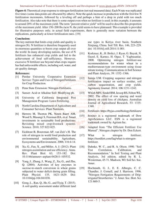 The Effects of Nitrogen Fertilizer on Plant Growth | PDF