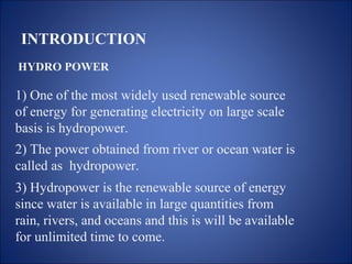 hydro electric power plant | PPT