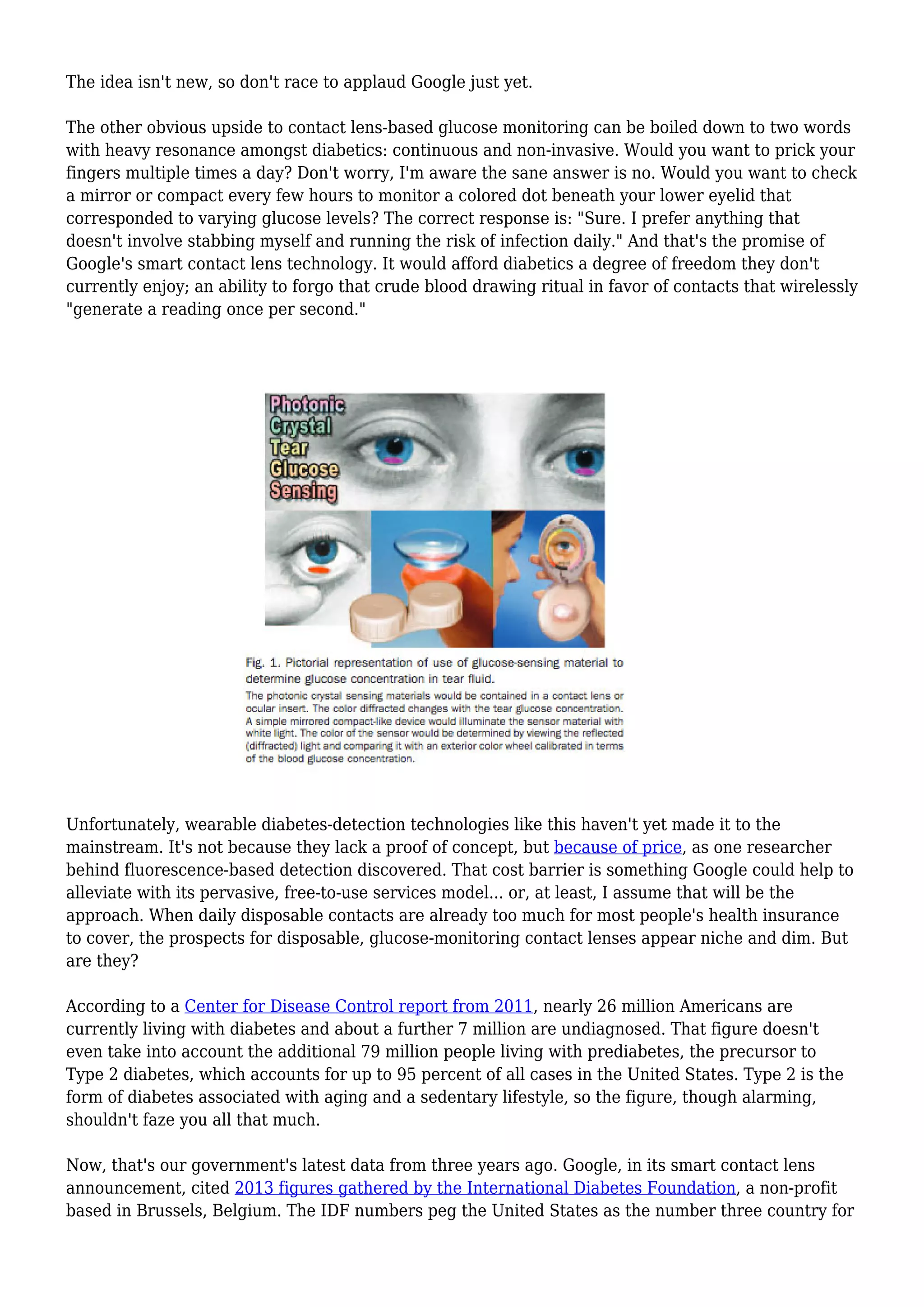 The power of tears: Why Google has its eye on smart contact lenses | PDF