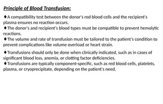 physiology presentation blood transfusion | PPTX