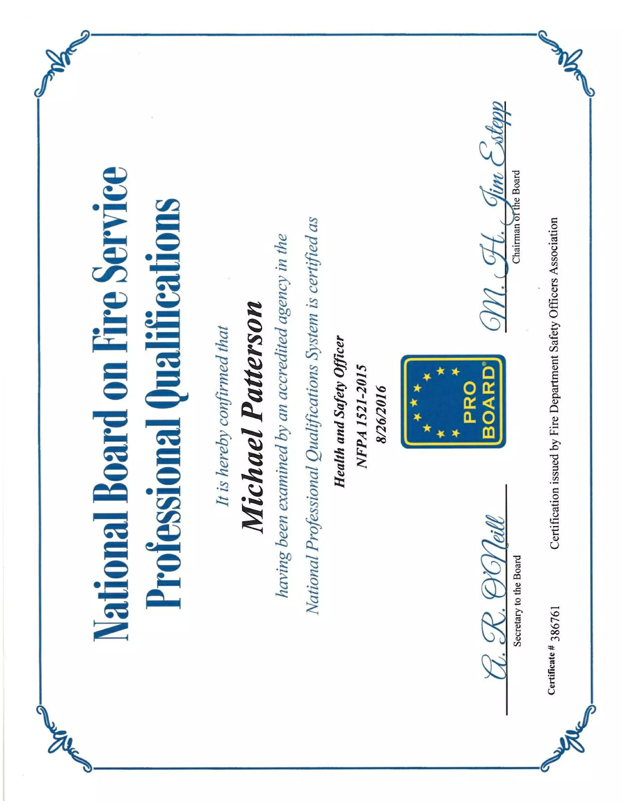 Proboard HSO cert | PDF