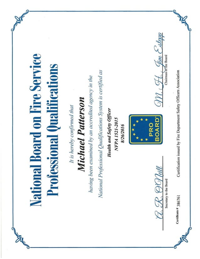 Proboard HSO cert | PDF