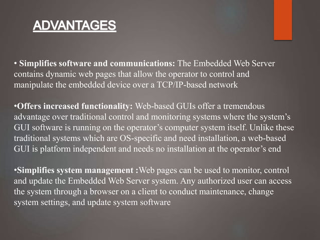 EMBEDDED WEB SERVER | PPTX