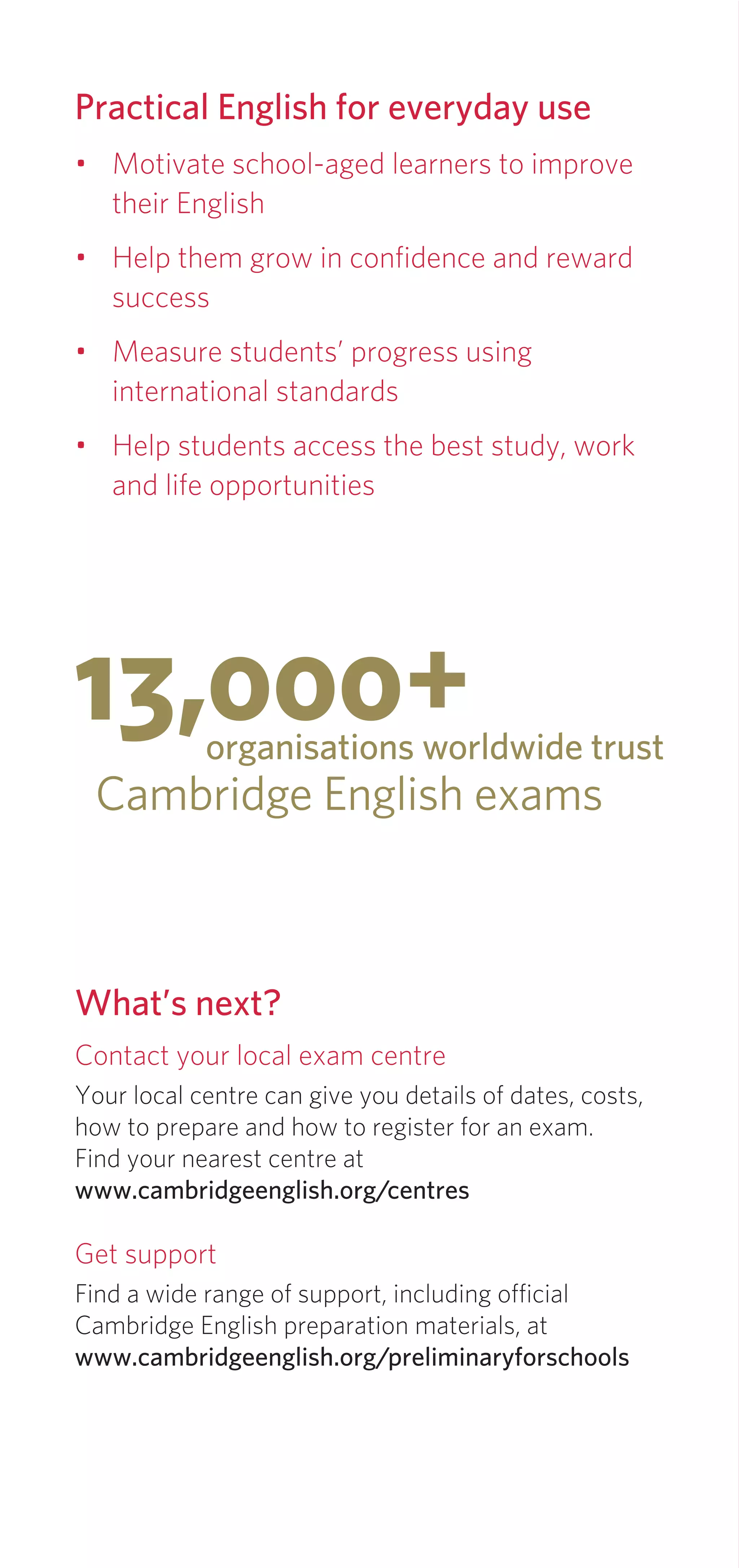 139169 cambridge-english-preliminary-for-schools-dl-leaflet | PDF