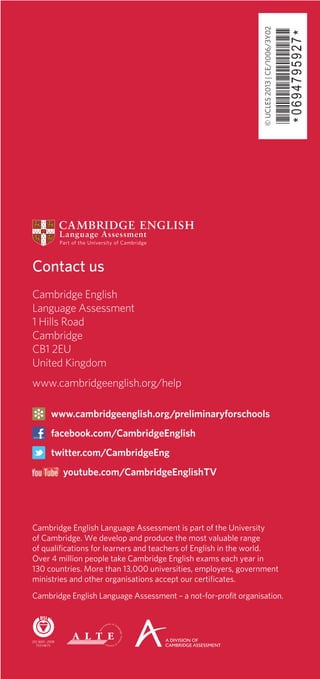 139169 cambridge-english-preliminary-for-schools-dl-leaflet | PDF