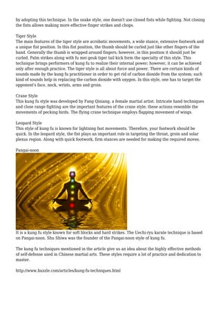 Kung Fu Techniques | PDF