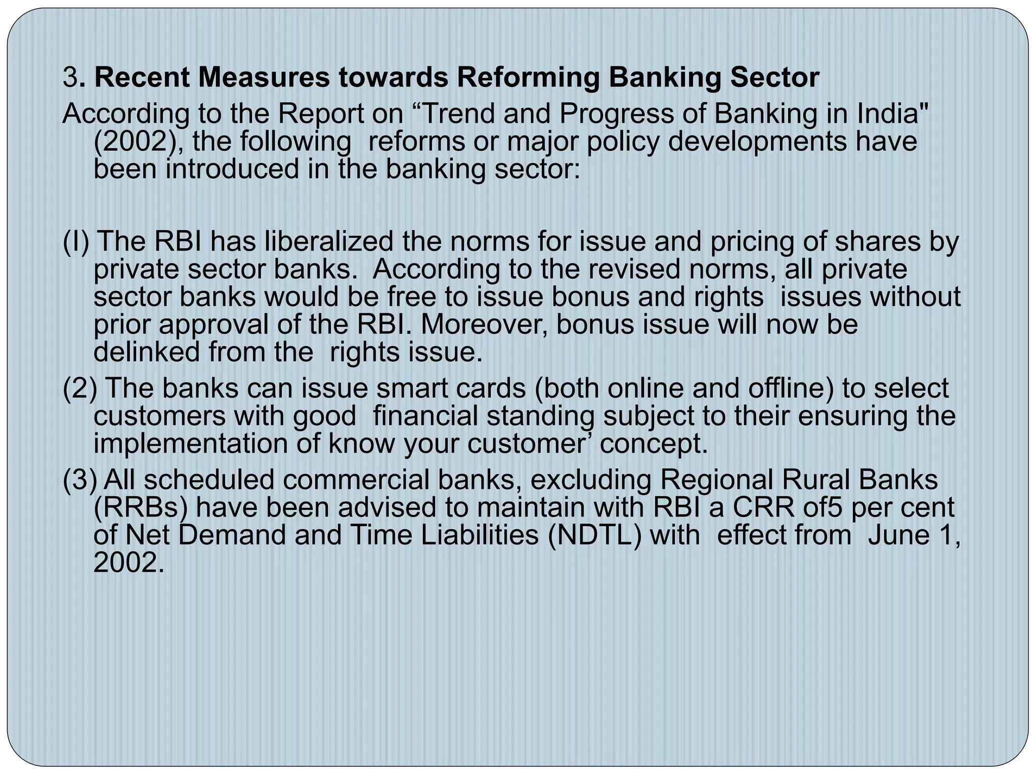 Banking sector reforms | PPT