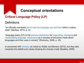 Academic English language policies and their impacts on language ...