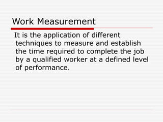 Work Study | PPT