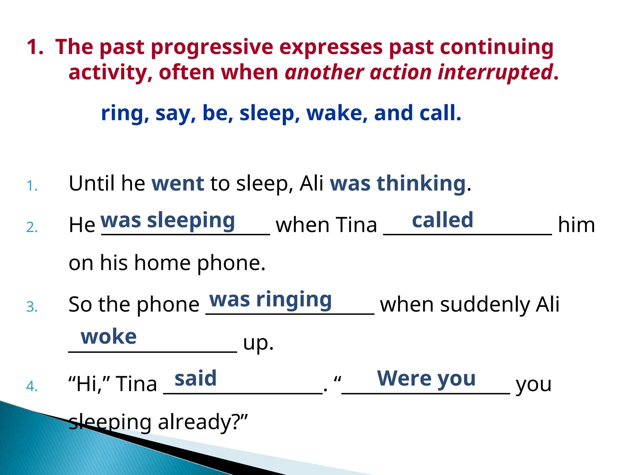 Past simple vs past progressive PPT presentation | PPT