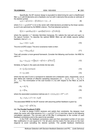 Multiuser Detection with Decision-feedback Detectors and PIC in MC-CDMA System | PDF | Computer ...