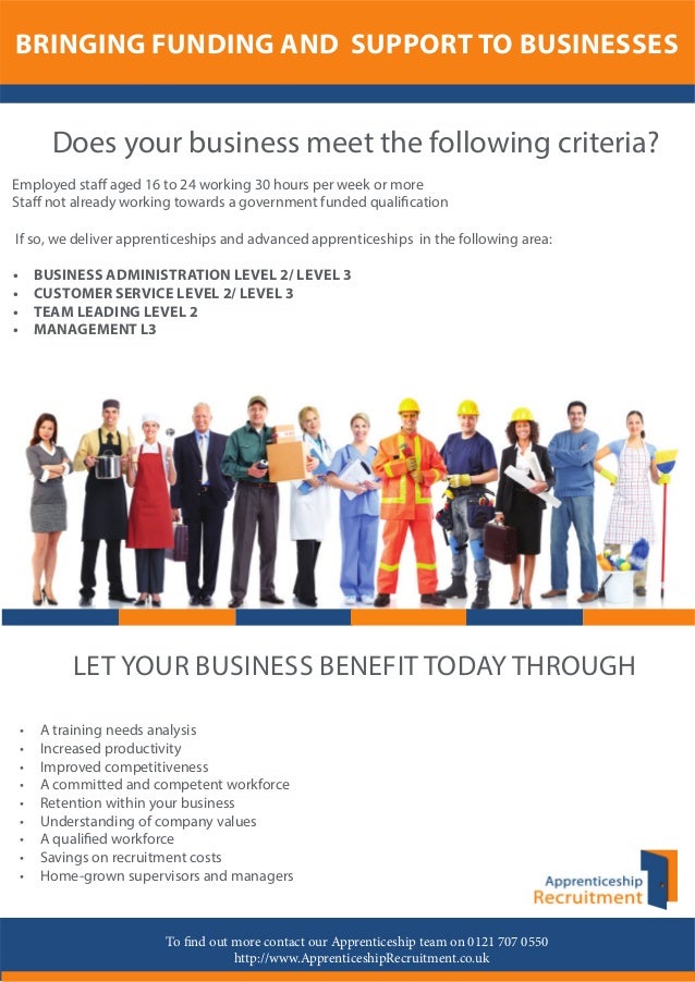 Apprenticeship Recruitment Leaflet