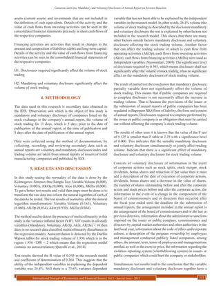 Mandatory and Voluntary Disclosure of Annual Report on Investor ...