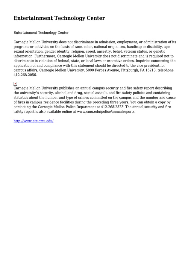 Entertainment Technology Center | PDF