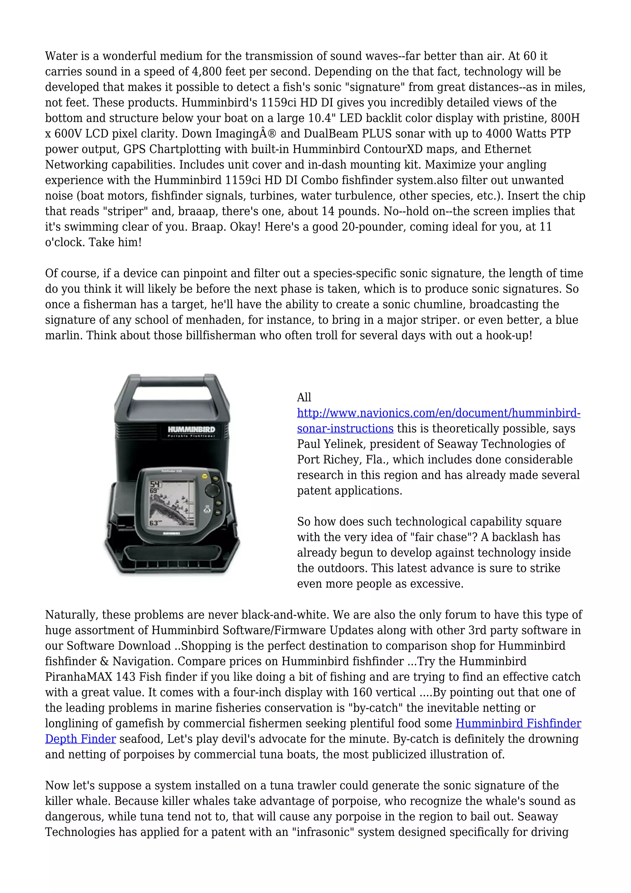 humminbird fishfinder 7 | PDF