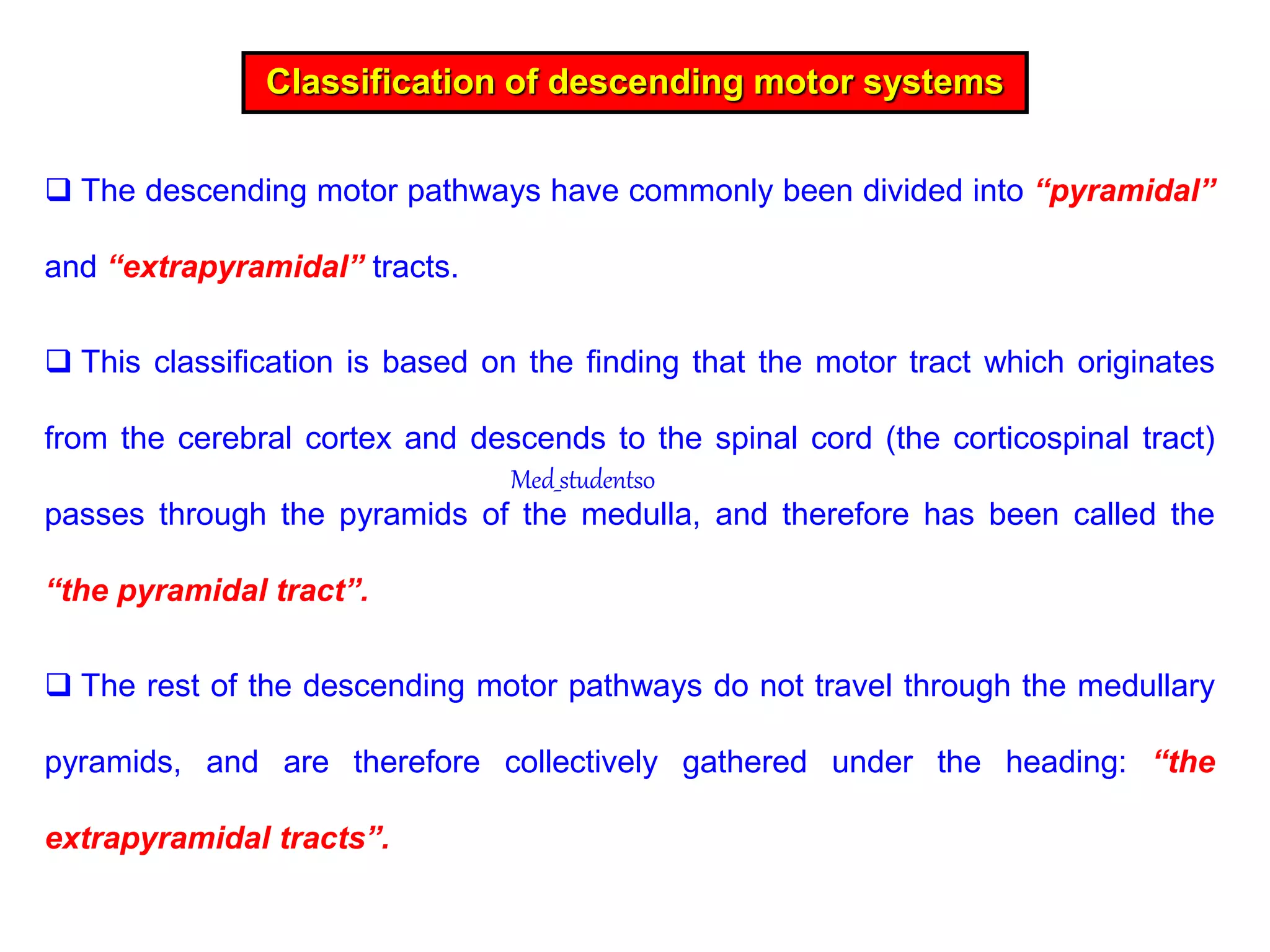 pyramidal, extrapyramidal pathways | PPT