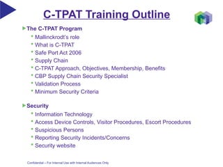 CTPAT Training For our Employees at .ppt