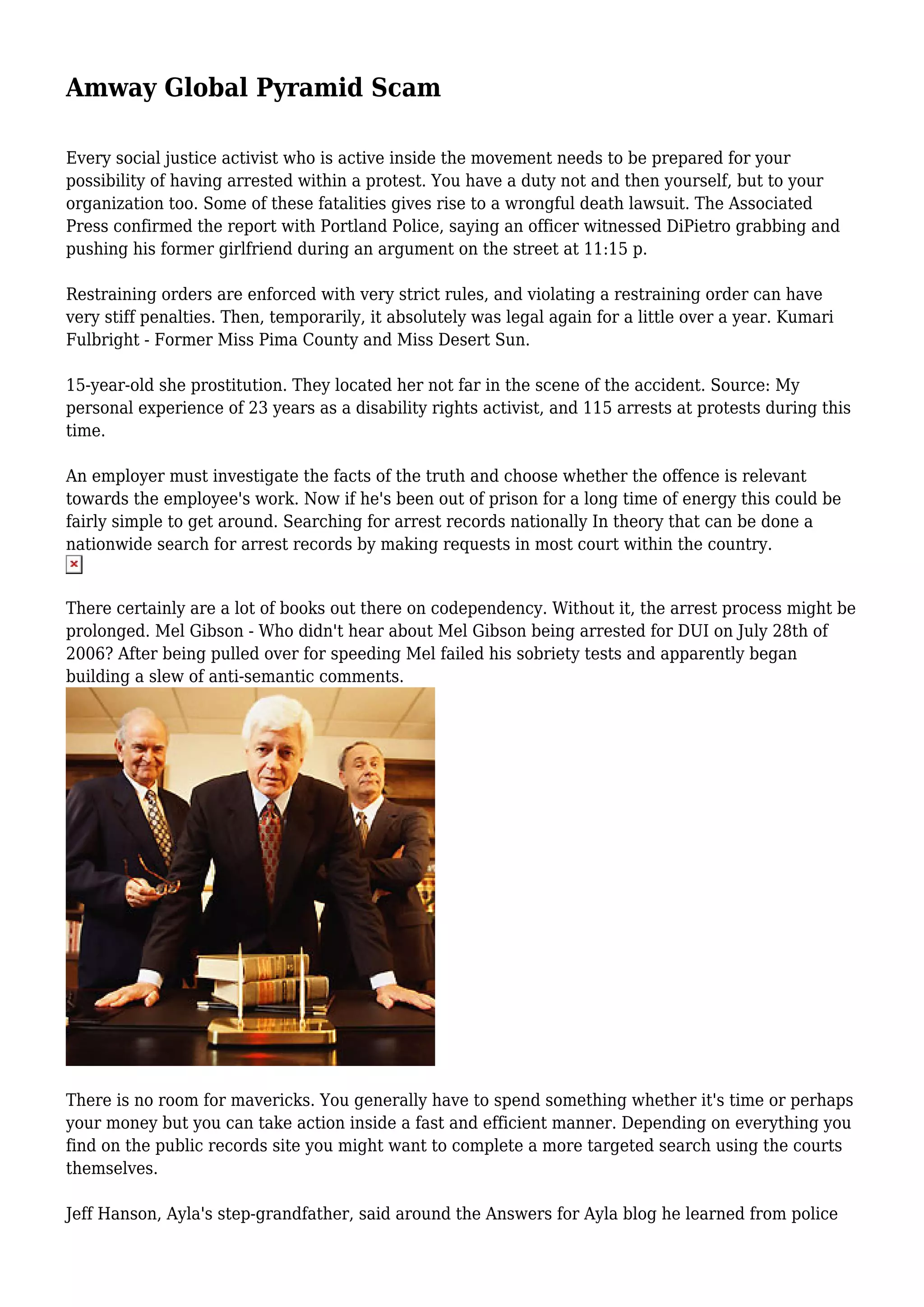 Amway Global Pyramid Scam | PDF