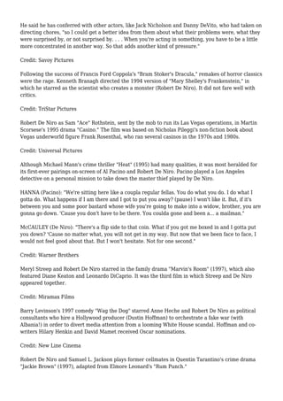 The films of Robert De Niro - Photo 6 - Pictures | PDF