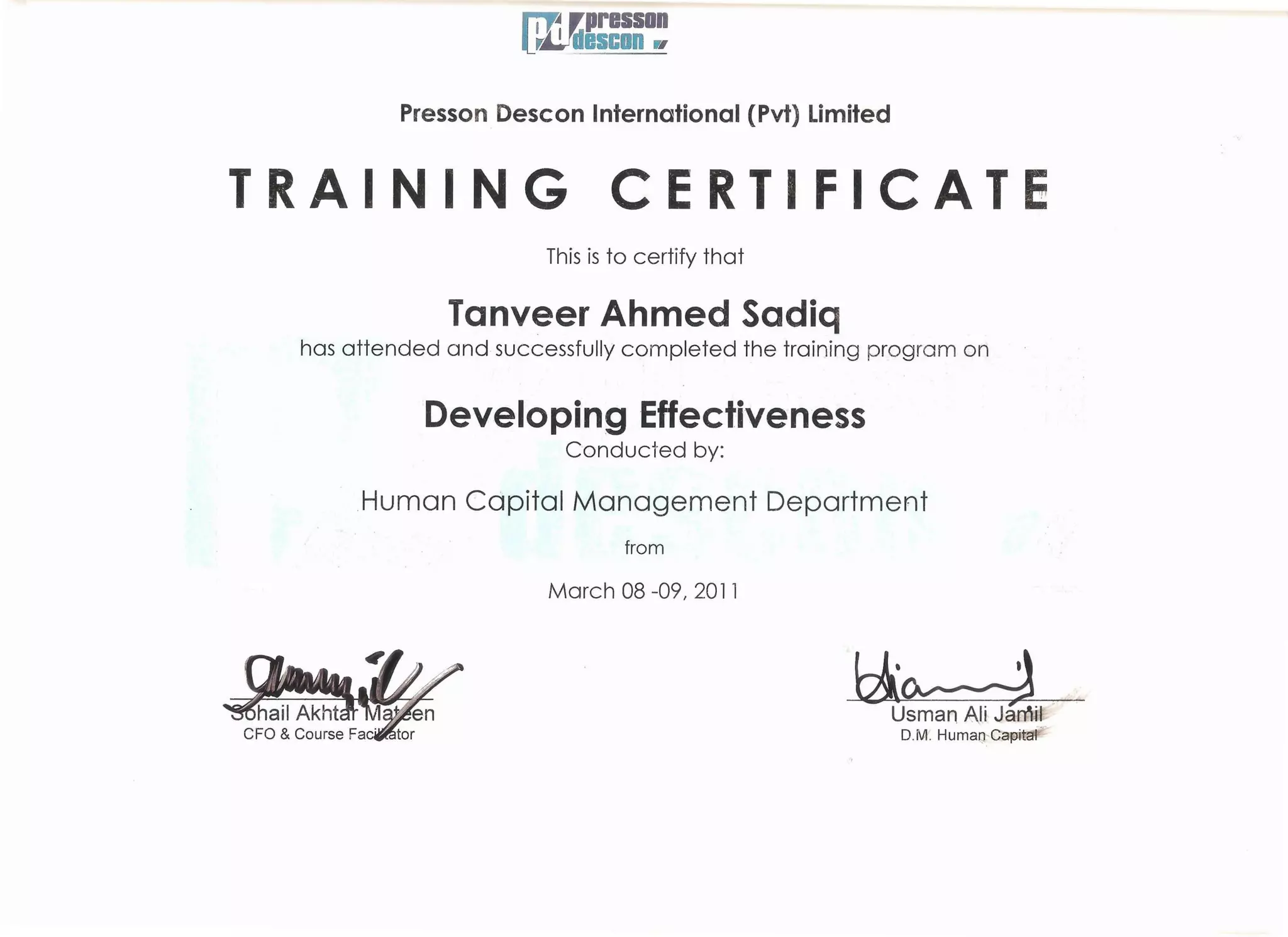 PDIL Trainings & appreciation letters | PDF