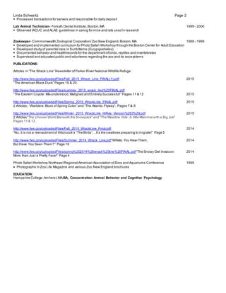 Linda Schwartz Resume coord Jan 2016 with links | DOCX