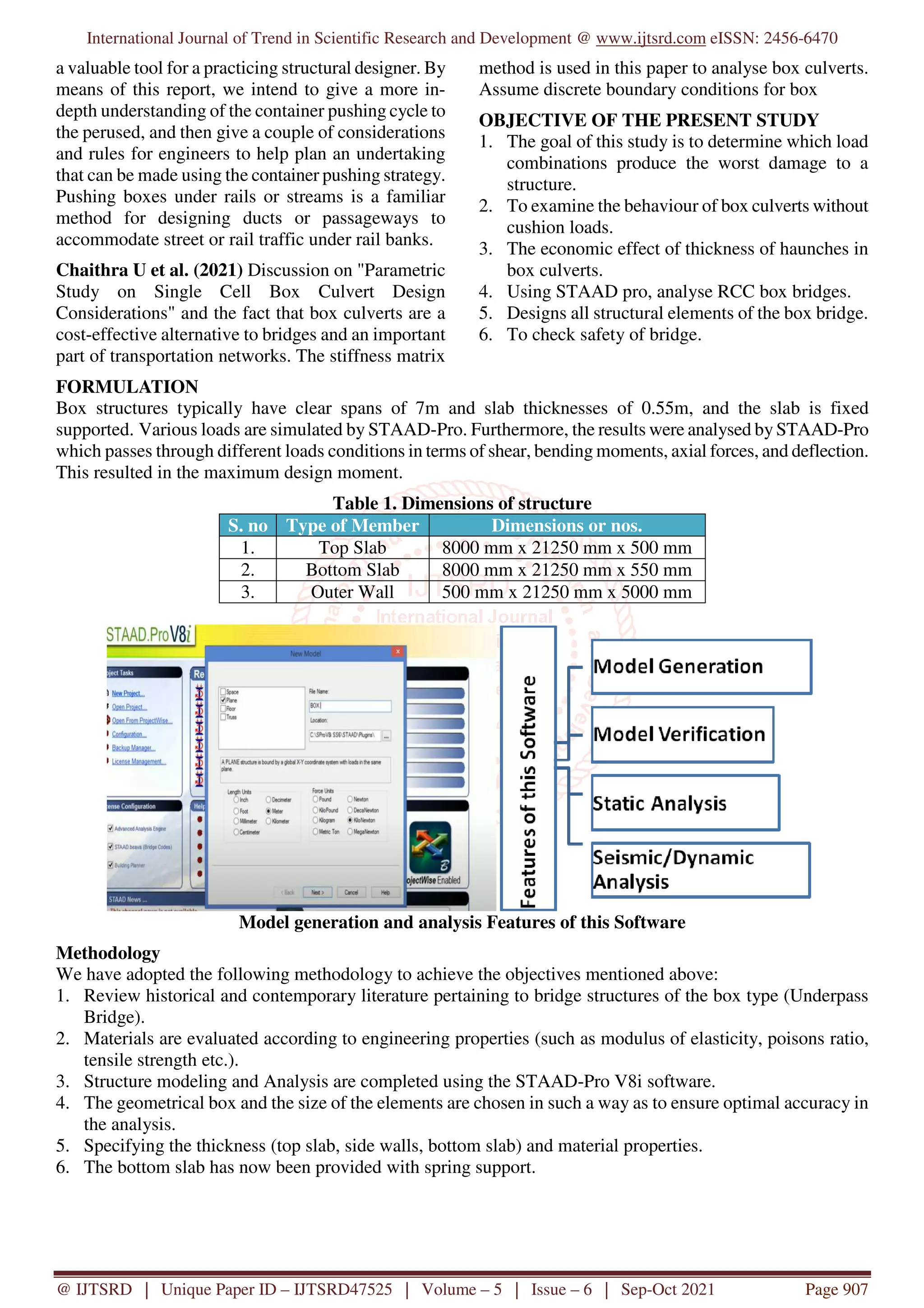 Analysis and Design of Box Underpass Bridge Using Software | PDF