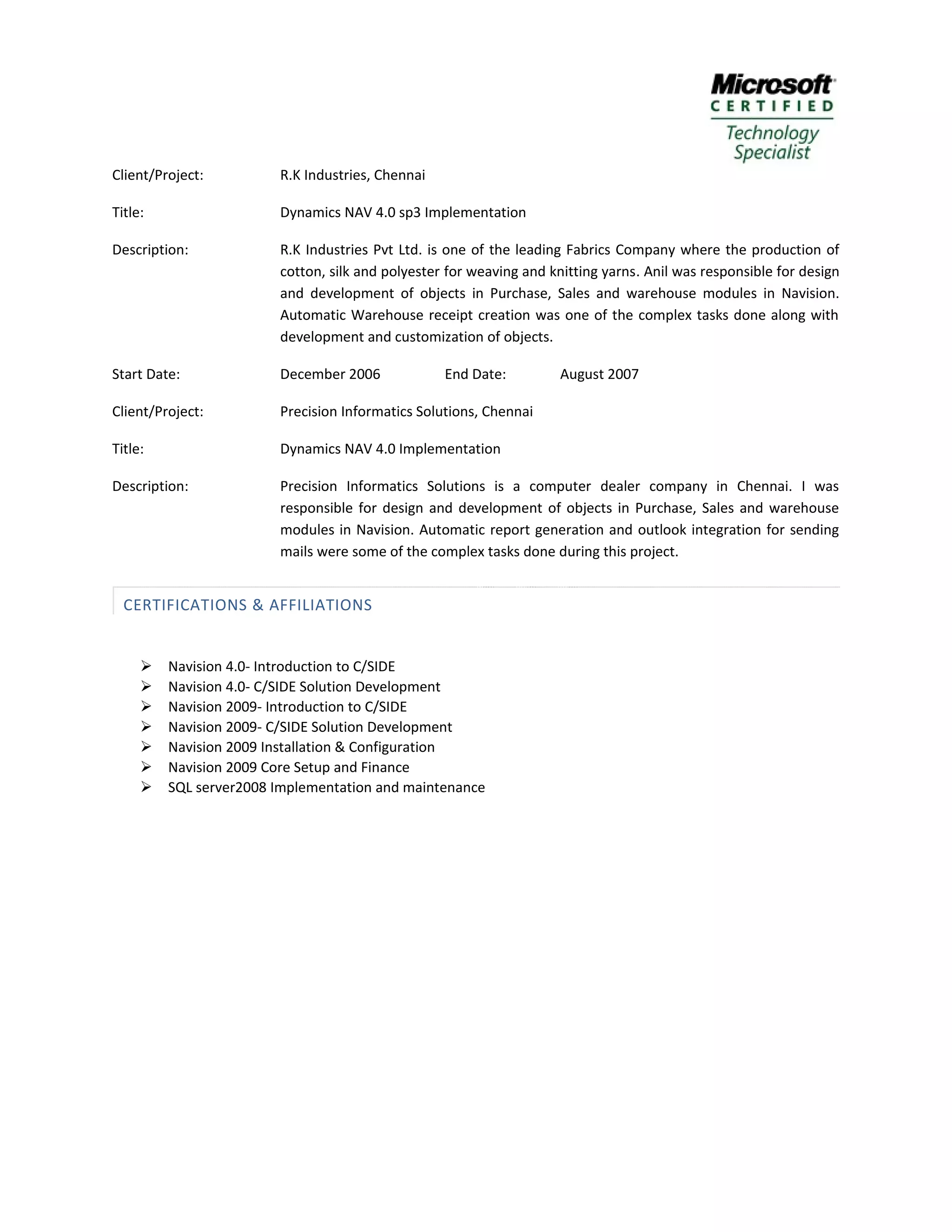 Anil Kumar Anisetty | DOC