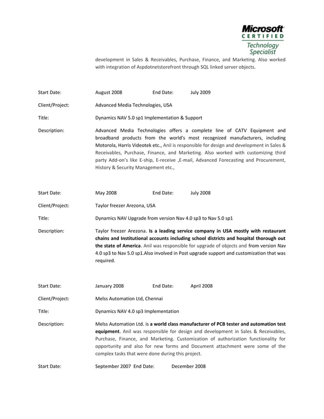 Anil Kumar Anisetty | DOC | Computer Software and Applications | Computing