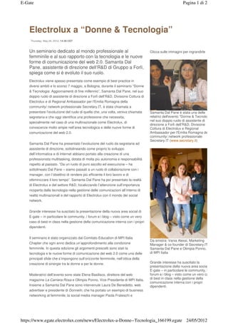 Donne&Tecnologia E-gate | PDF