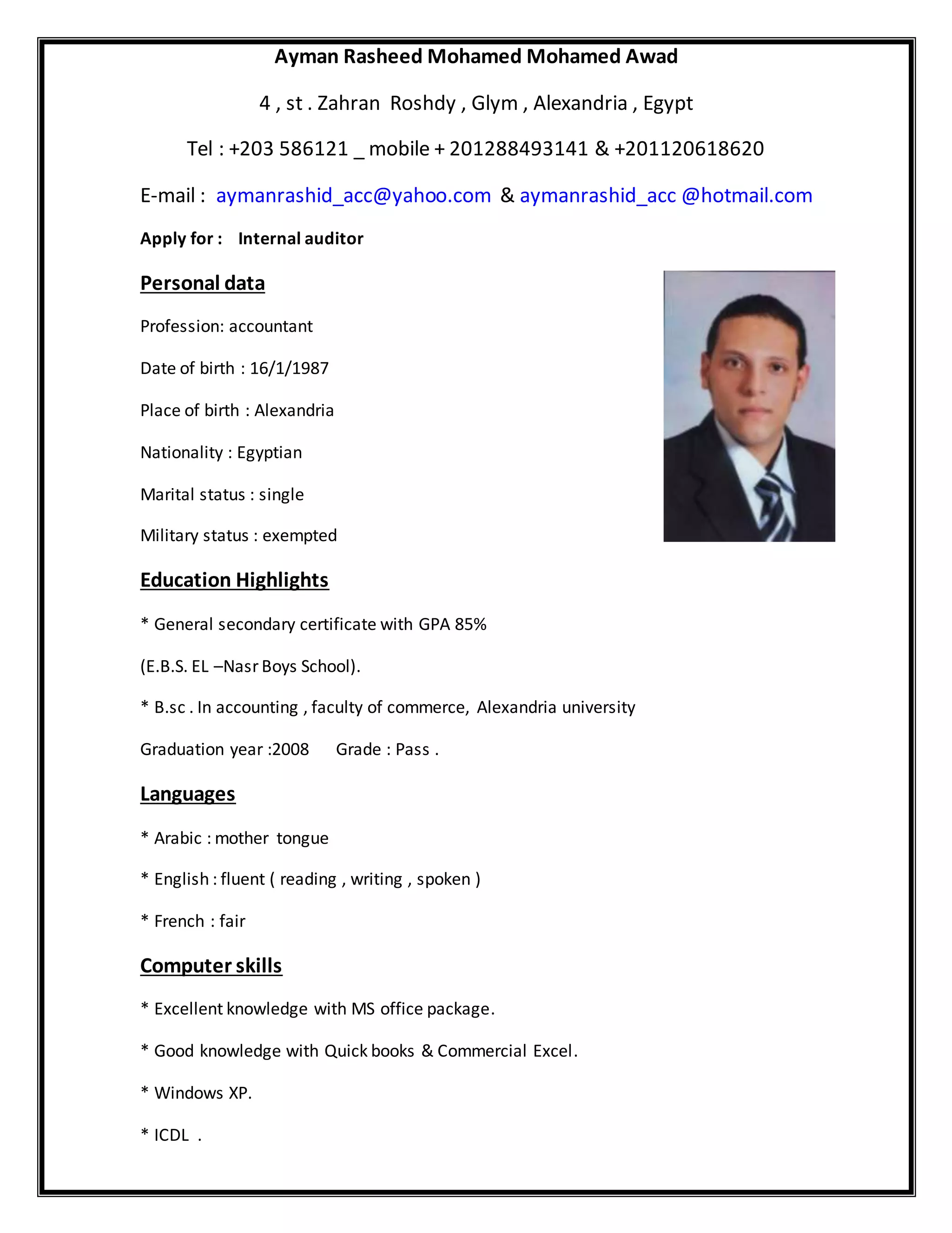 Ayman Rasheed Mohamed Mohamed Awad 1(2) | PDF